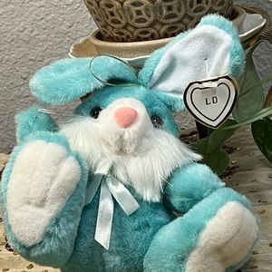 Lida | Toys | Vintage Bunny Rabbit Plush Baby Blue White Stuffed Animal ...